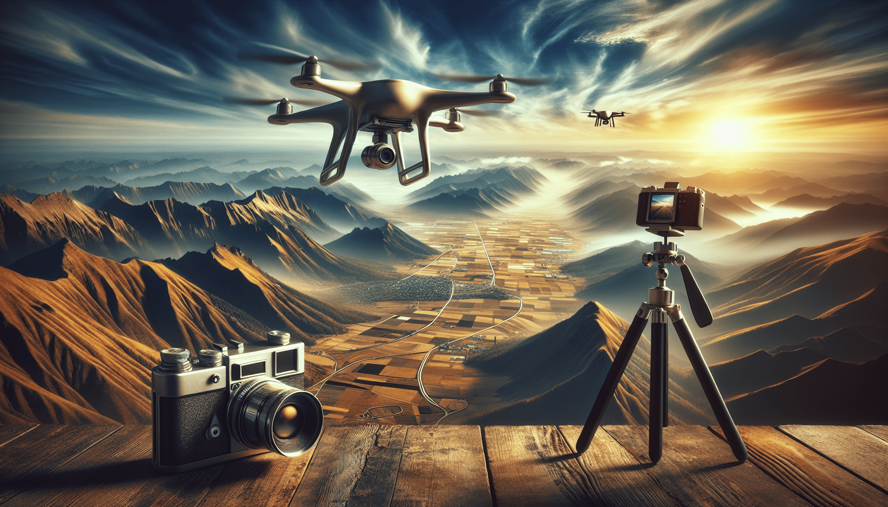 Compare aerial and traditional photography